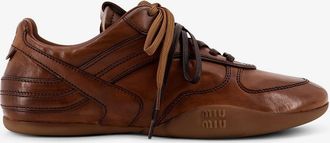 Miu Miu Gymnasium vintage leather low-top sneakers - MIU MIU - gender_Woman