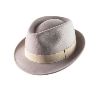 Classic Italy Chapeau Trilby Pliable, imperm&eacute;able, Feutre Homme ou Femme Classic Trilby Pliable - Taille 53 cm - Creme