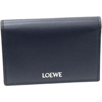 Loewe Porte-cartes Bifold Pre-owned en cuir lisse - Homme - Pre-owned - Bleu - Taille: ONE Size