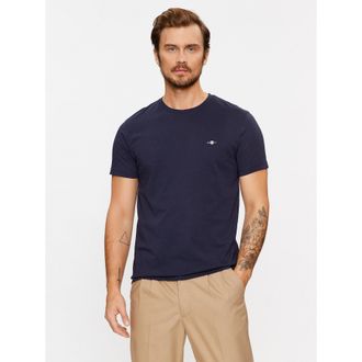 GANT T-Shirt Shield 2003185 Dunkelblau Slim Fit