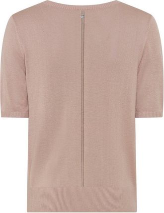 HUGO BOSS Kurzarmpullover Fiaffu Premium Damenmode mit Lochmuster, Kaschmir-Anteil