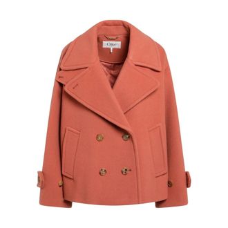 Chlo&eacute; Kurzmantel in Oversized-Passform - - Coats - Damen - Rosa - S