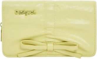 Desigual Femme, Accessoires, Jaune, Taille: ONE Size Zip and Button Wallet