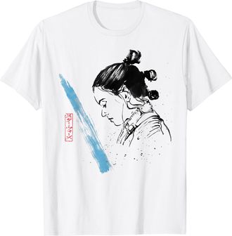Star Wars The Last Jedi Rey Watercolor Sketch T-Shirt
