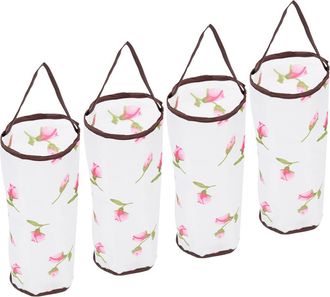 Angoily 4 St&uuml;ck Wandmontierter Plastikt&uuml;tenhalter Wiederverwendbarer Beutelspender aus Strapazierf&auml;higem Material K&uuml;chen Organizer f&uuml;r M&uuml;llbeutel und Einkaufs