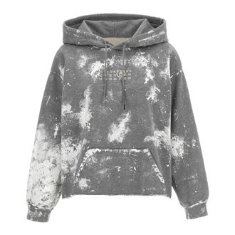 Maison Margiela Numeric Signature Spray Hoodie - - Sweatshirts & Hoodies - Damen - Grau - S