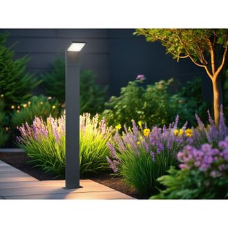 Trio Moderne led Wegeleuchte pearl aus Aluminium Anthrazit, H&ouml;he 100cm