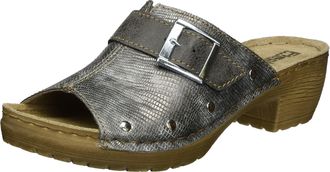 Fischer Markenschuh Fischer Damen Clog, Damen Clogs, Silber (Metall), 40 EU