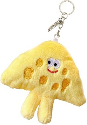 Generic Fromage de luxe : profitez du porte-cl&eacute;s rempli de fromage farci, porte-cl&eacute;s &agrave; fromage, jouet de nourriture au fromage mignon, kawwai Nourriture &agrave; sus