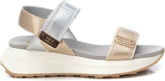 Xti Sandalen Damen Gold - Bequeme und vielseitige Schuhe - Casual Mode - Modell 14387405 (Gr&ouml;&szlig;e 40)