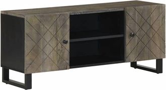 vidaXL Vidaxl - TV-Schrank Schwarz 105x33x46 cm Massivholz Mango