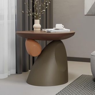 Generic Stone Shaped Resin Small Sofa End Table, Irregular Modern Side Table,Small Hallway Accent Table, Coffee Table for Living Room, Bedroom