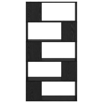 Generic Offene B&uuml;cherregale, Freistehend, Platzsparendes Aufbewahrungsregal aus Holzwerkstoff f&uuml;r B&uuml;cher, Dekoration und Medien (Schwarze Eiche)