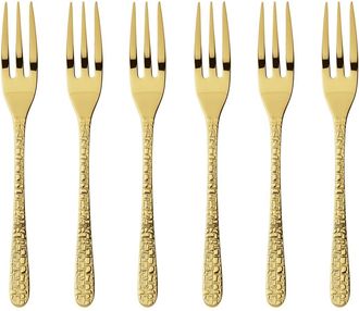Sambonet Set 6 Kuchengabeln Edelstahl/PVD Gold [SP]