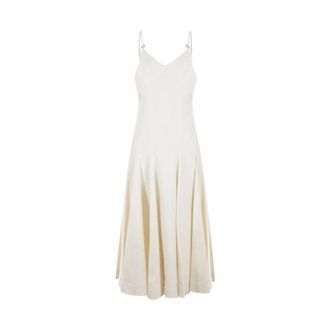 Bottega Veneta Femme, Robes, Blanc, Taille: 34 FR &Eacute;l&eacute;gante robe midi de jour