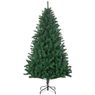 HOMCOM K&uuml;nstlicher Weihnachtsbaum 180 cm k&uuml;nstlich Tannenbaum mit 1000 Spitzen Christbaum Weihnachtsdeko inkl. Metallst&auml;nder f&uuml;r drinnen