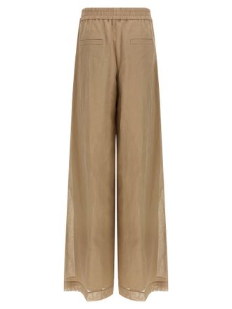 Brunello Cucinelli Womens Beige Cotton Casual Pants