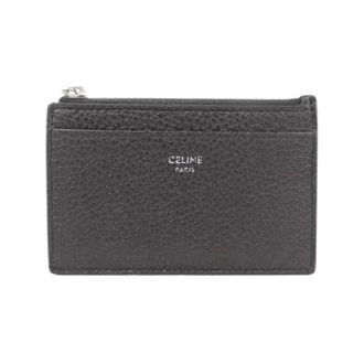 Celine Pre-owned Zipped Card Holder Calf Coin Case - Femme - Pre-owned - Noir - Taille: ONE Size