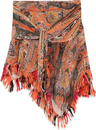 Isabel Marant minijupe à imprimé graphique - Orange