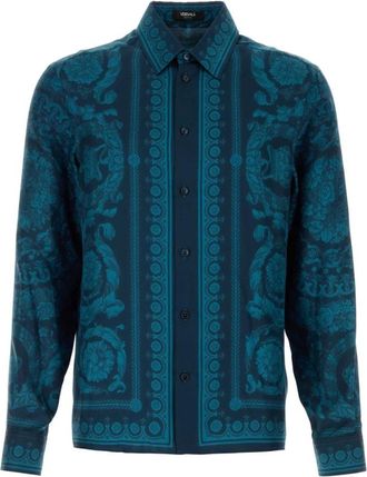 Versace Homme, Chemises, Bleu, Taille: M Casual Chemises