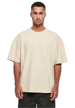 Build Your Brand Herren T-Shirt Ultra Heavy Cotton Box Tee, Basic T-Shirt für Männer, Oversized Fit, Sand, XXL