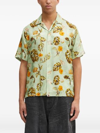 A Bathing Ape Hemd mit Blumen-Print - Gr&uuml;n