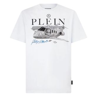 Philipp Plein Homme, Tops, Blanc, Taille: XL T-Chemises