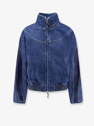 Givenchy Denim jacket with embroidered lettering logo - GIVENCHY - gender_Woman