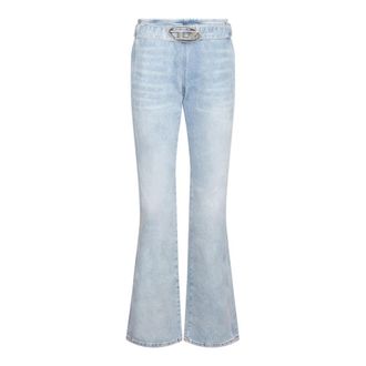 Diesel Flared Denim Jeans mit Oval Logo - - Jeans - Damen - Blau - W26