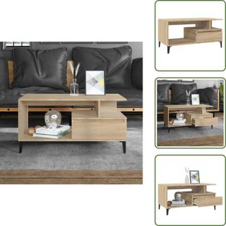 vidaXL The Living Store Couchtisch Sonoma-Eiche 90x49x45 cm Holzwerkstoff - Holzwerkstoff Couchtisch