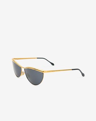 Isabel Marant Lunettes De Soleil Cat Eye Glam - Femme - Dor&eacute; Noir / Gris Glam - - Isabel Marant