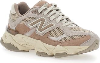 New Balance Heritage-Inspired Mesh and Suede Sneakers - Beige