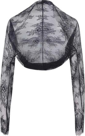 Alberta Ferretti Femme, Blouses et Chemises, Noir, Taille: 40 FR Chemisier en dentelle