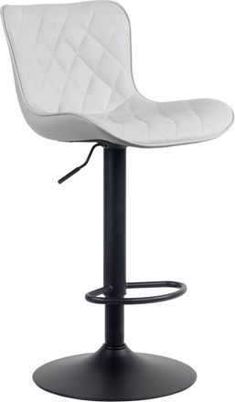Clp Barhocker Emma I Höhenverstellbarer Barstuhl I 360° Drehstuhl Mit Rückenlehne Für Küche Und Bistro, Farbe:weiß, Material:Kunstleder