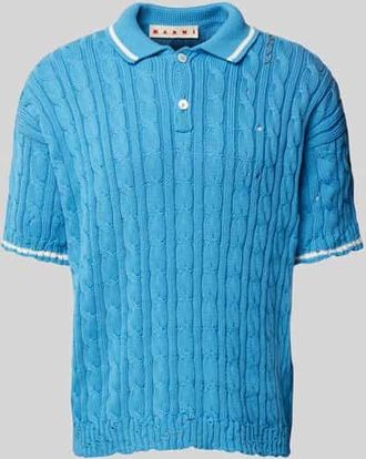 Marni Regular Fit Poloshirt in Strick-Optik