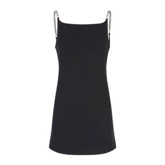 GCDS Gcds - Robe courte en cady avec cha&icirc;ne logo - Femme - Robes - Noir - Taille: 44 FR