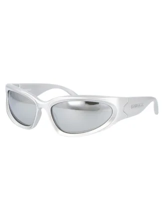 Balenciaga BB0157S Silver Acetate Sunglasses - Silver