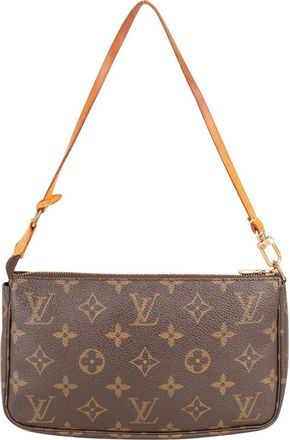 Louis Vuitton Crossbody Bags - Louis Vuitton Canvas Monogram Pochette Accessoire - Gr. unisize - in Braun - für Damen