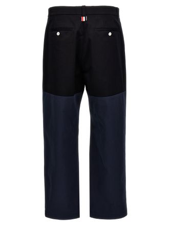Thom Browne Mens Blue Cotton Casual Pants