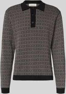 Casual Friday Slim Fit Pullover mit Polo-Kragen Modell Jacquard