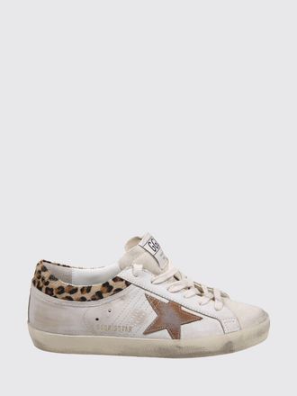 Golden Goose Baskets Super-Star en cuir et poulain avec effet us&eacute;