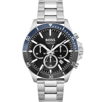 HUGO BOSS Graue Edelstahl-Armbanduhr