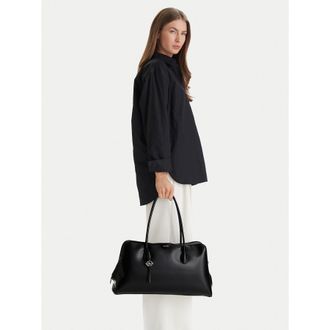 Calvin Klein Handtasche Calvin Klein Emblem Trio Large Work Bag LV04F3368G Schwarz