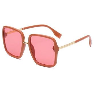 Generic Lunettes De Soleil Tendance For Femme, Monture Carr&eacute;e Large, Style Sport/vacances/trajets Quotidiens.(Red)