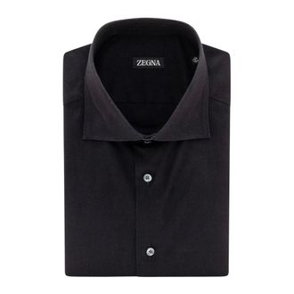 Ermenegildo Zegna Chemise &agrave; col italien - Homme - Chemises - Noir - Taille: M