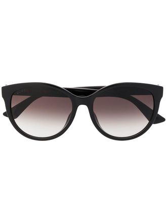 Gucci lunettes de soleil &agrave; monture ronde - Noir