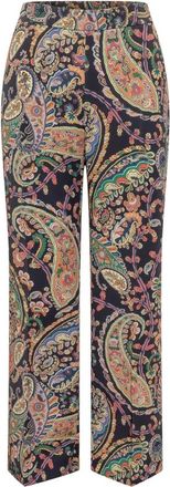 Etro Femme, Pantalons, Multicolore, Taille: 36 FR Pantalon Bootcut Stretch Cady avec Motif Cachemire Floral