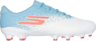 Skechers Fu&szlig;ballschuhe mit festem Boden f&uuml;r Herren/Damen Unisex (Wei&szlig;/Blau)