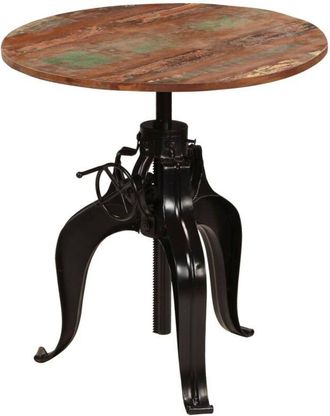 vidaXL Table de bar Bois de r&eacute;cup&eacute;ration massif 75x(76-110) cm Vidaxl