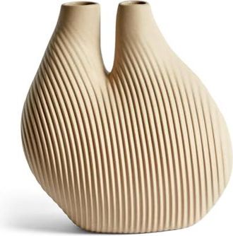 HAY Hay W&S Chamber Vase aus Porzellan in der Farbe Beige, Maße: 14cm x 20cm x 22cm, 508175